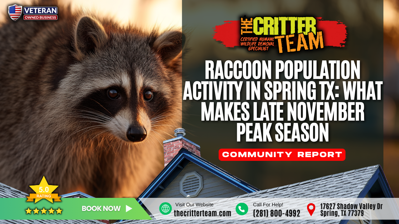 Raccoon Population Activity in Spring TX: What Makes Late November Peak ...